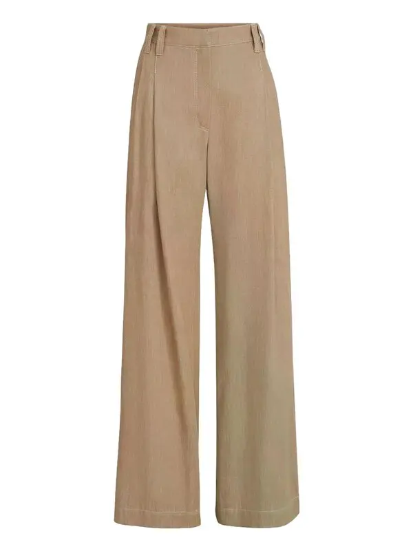 Brunello Cucinelli Monili-detail Trousers - Brown