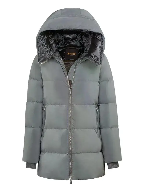MOORER Carinzia-os Hooded Coat - Grey