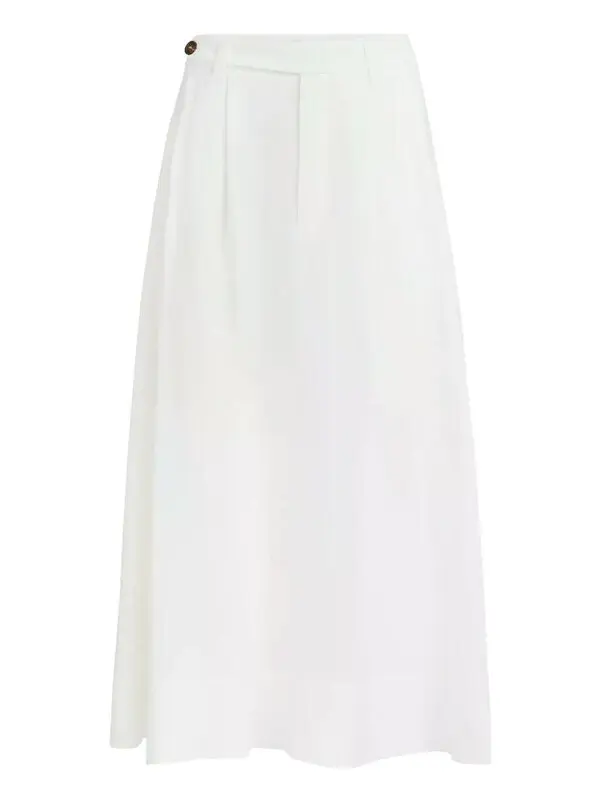 Brunello Cucinelli Monili-detail Midi Skirt - White