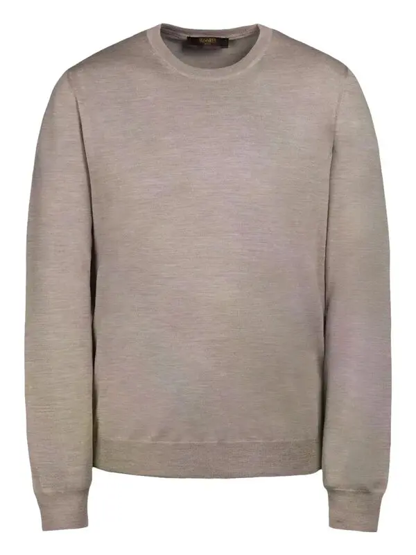 MOORER Orvieto Crew-neck Sweater - Neutrals