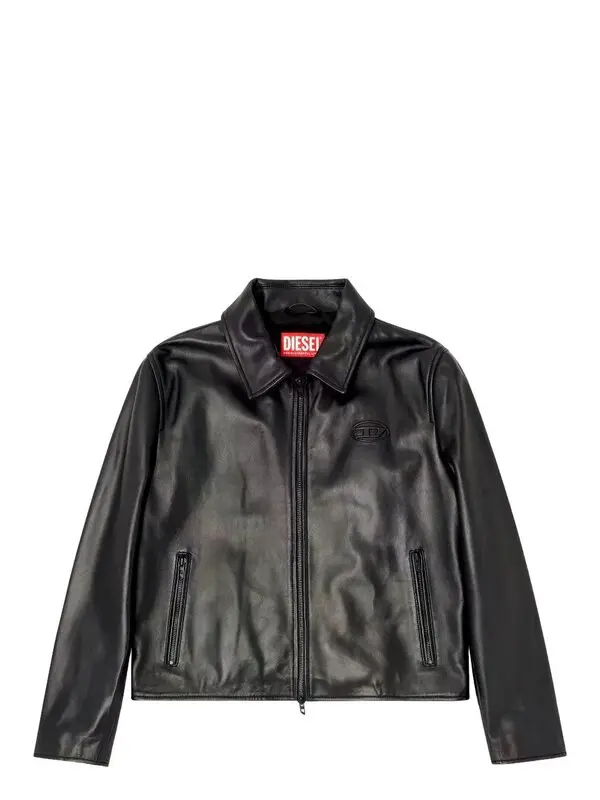 DIESEL L-amar-fem-s2 Leather Jacket - Black