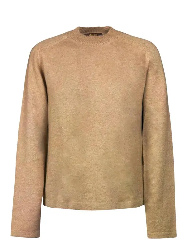 MOORER Crew-neck Long-sleeve Sweater - Neutrals