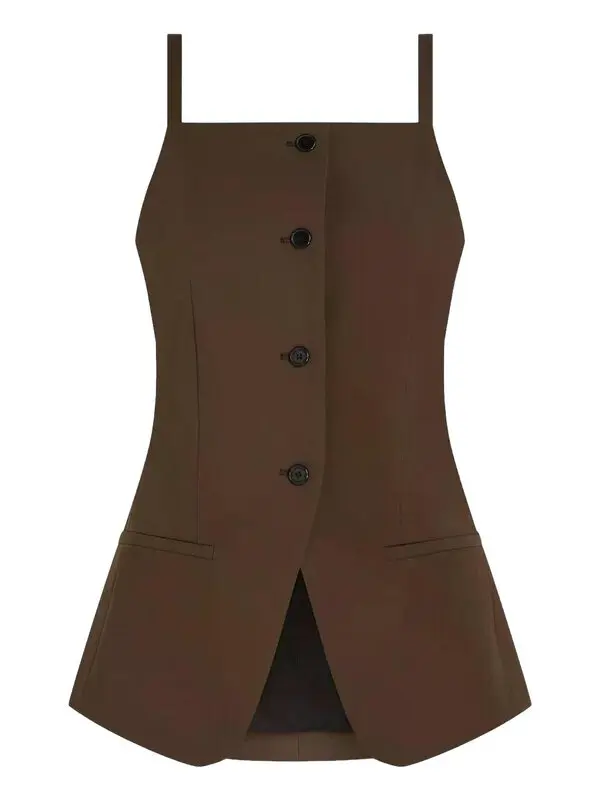 Karl Lagerfeld Square-neck Waistcoat - Brown