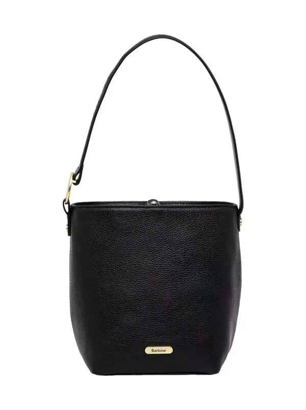 Barbour Cedar Leather Tote Bag - Black