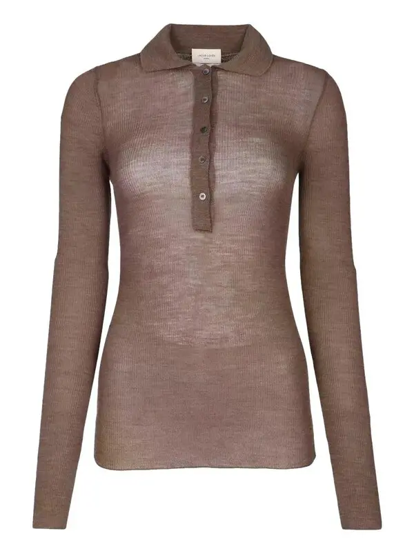 Jacob Cohen Buttoned Polo Top - Brown