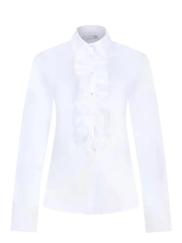 DOUUOD Ruffled Detail Shirt - White