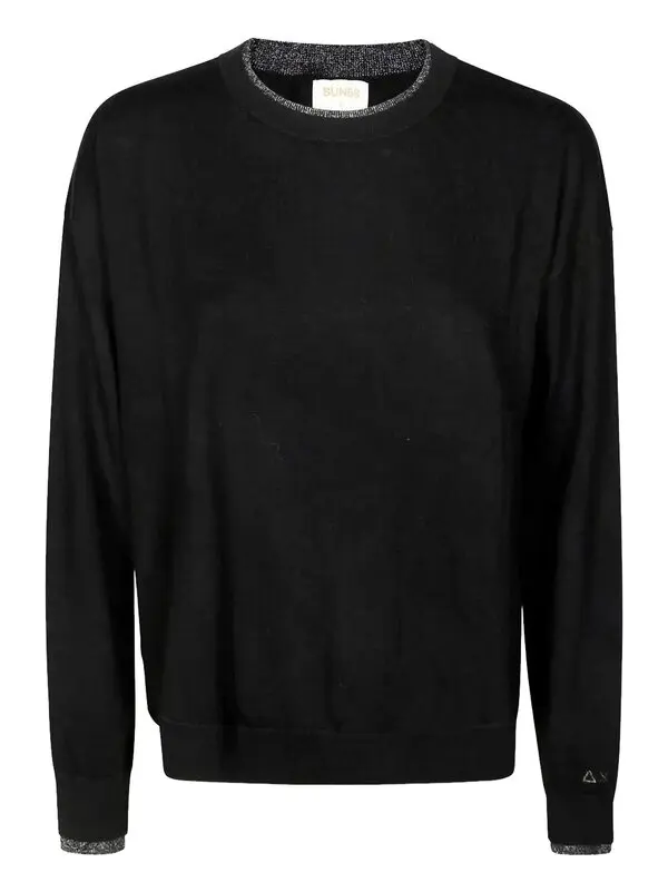 SUN 68 Crew-neck Long-sleeve Sweater - Black
