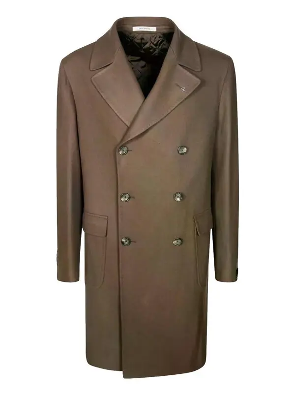 Tagliatore Double-breasted Notched-lapel Coat - Brown