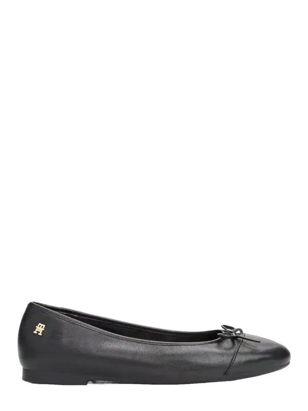 Tommy Hilfiger Bow Detail Ballet Flats - Black