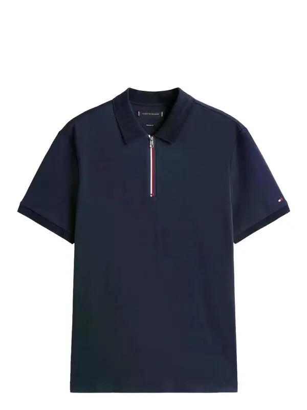 Tommy Hilfiger Zipped Polo Shirt - Blue
