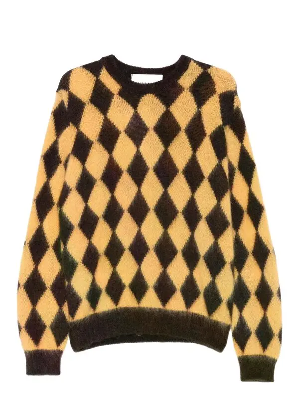 AMARÁNTO Diamond-pattern Pullover Sweater - Brown