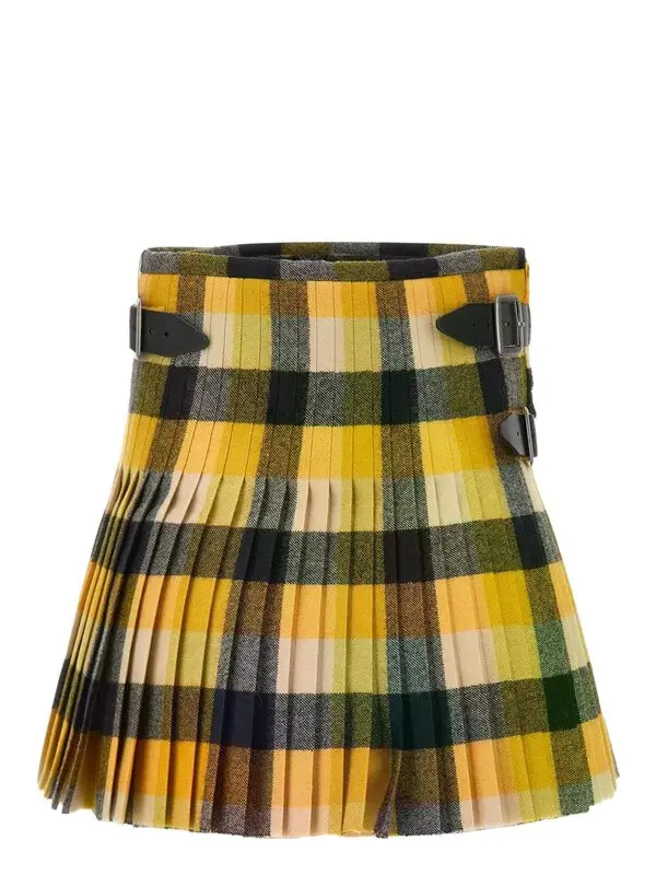 VIVIENNE WESTWOOD Pleated Mini Skirt - Yellow