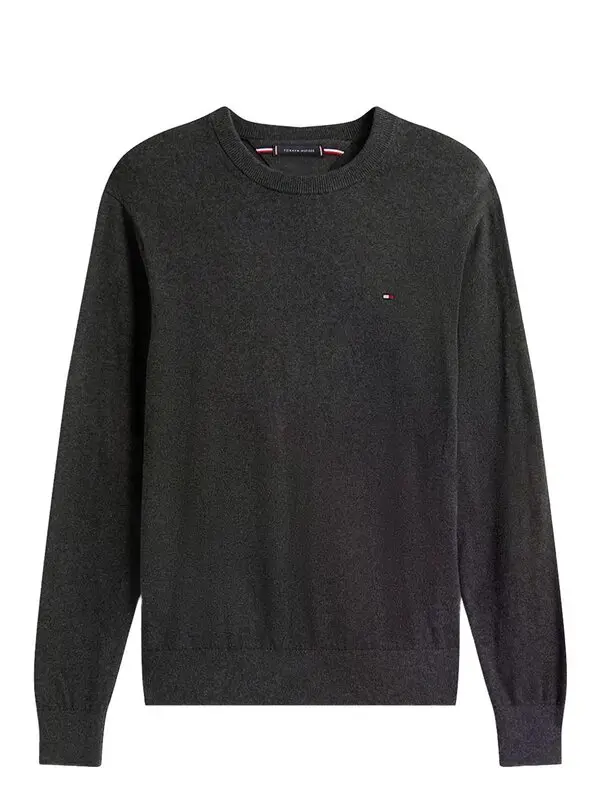 Tommy Hilfiger Logo-embroidered Top - Grey