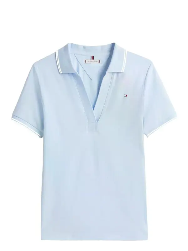 Tommy Hilfiger V-neck Logo T-shirt - Blue