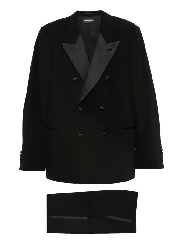 Emporio Armani Double-breasted Suit - Black