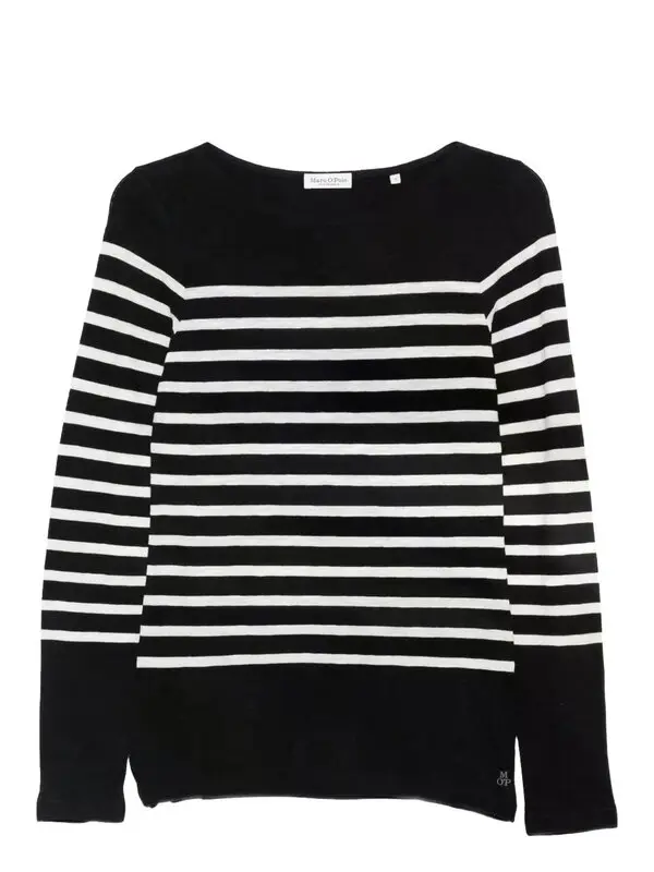 Marc O'polo Striped Long-sleeved Top - Blue