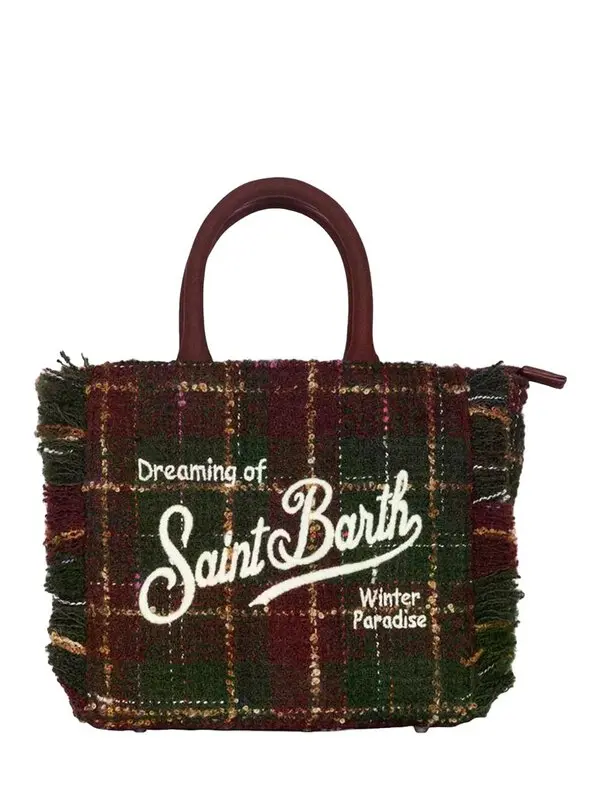 MC2 SAINT BARTH Plaid Tote Bag - Red
