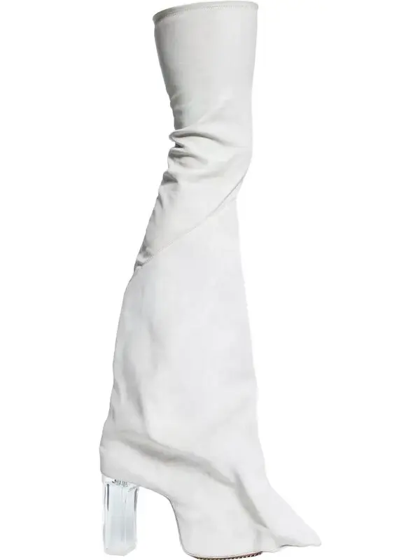 Rick Owens Hollywood Taco Kiss Boots - White