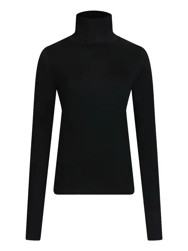DOUUOD Turtleneck Long Sleeve Sweater - Black