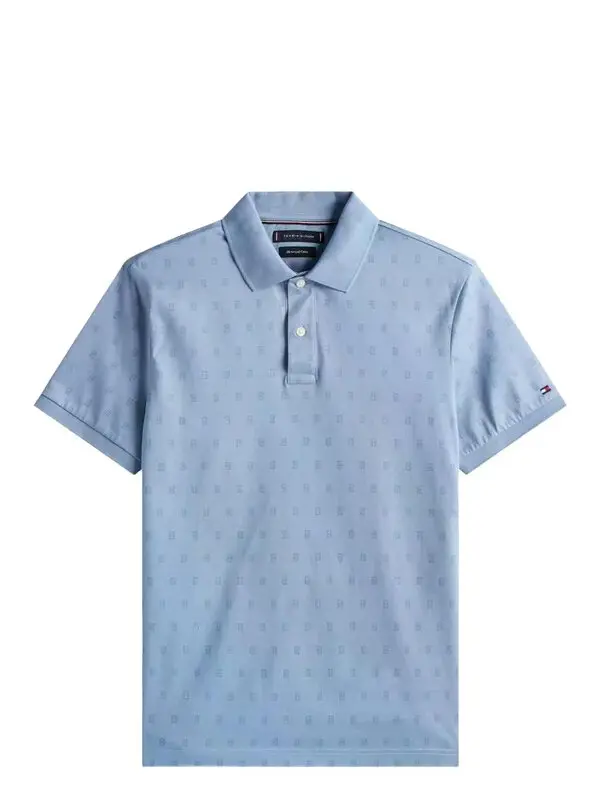 Tommy Hilfiger Patterned Short-sleeve Polo Shirt - Blue