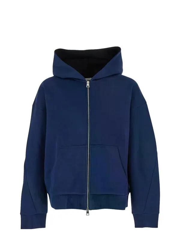 Givenchy Logo-embroidered Zip-up Hoodie - Blue