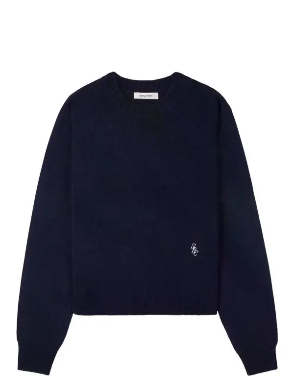 SPORTY & RICH Embroidered Sweater - Blue
