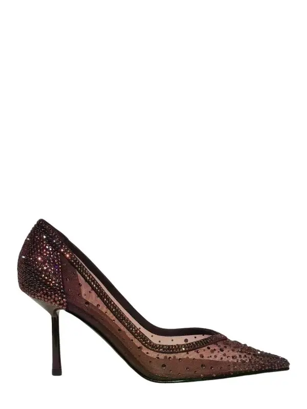 LE SILLA 90mm Nicole Embellished Pumps - Brown
