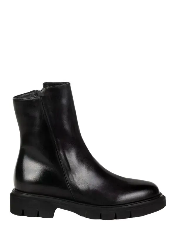 LUCA GROSSI Leather Ankle Boots - Black