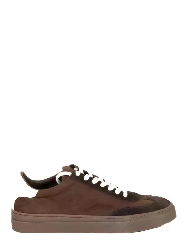 Stokton Panelled Suede Sneakers - Brown