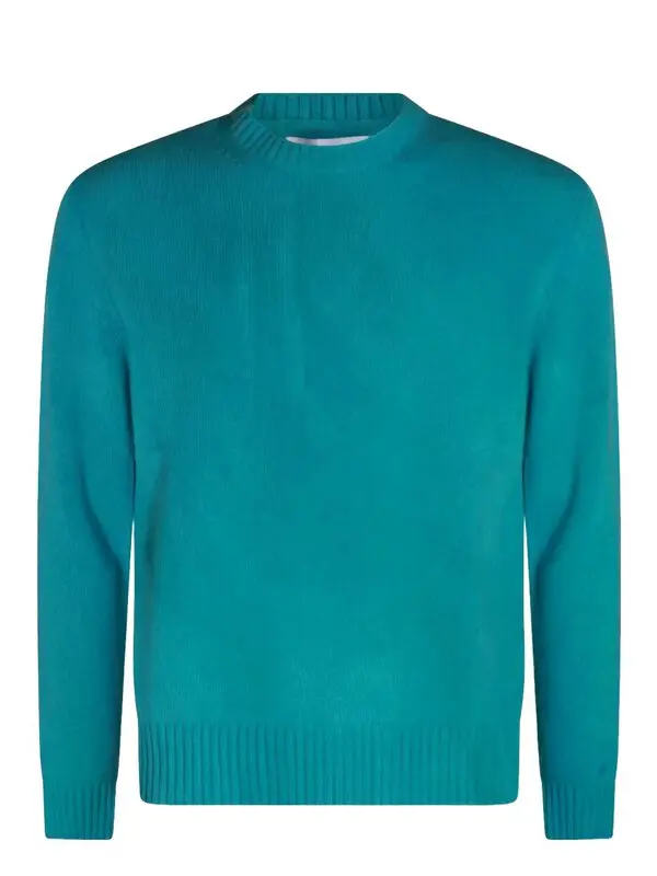 SEVEN GAUGE Ribbed Crew-neck Sweater - Blue