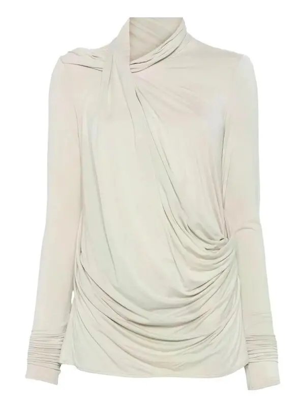 ENTIRE STUDIOS Draped Long-sleeve Top - Neutrals