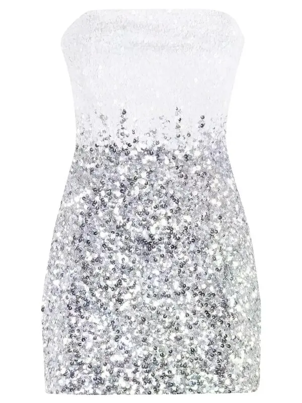 Retrofete Katalina Sequin-embellished Mini Dress - White