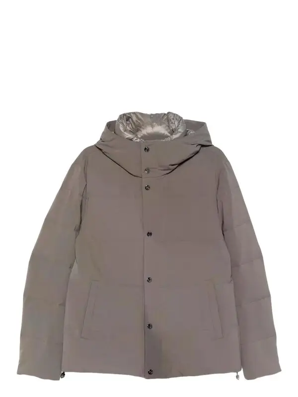 MONTECORE Hooded Button Coat - Grey