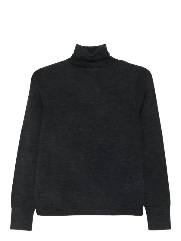 ALLUDE Roll-neck Top - Grey