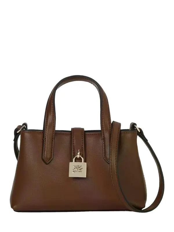Karl Lagerfeld K/autograph Padlock Mini Bag - Brown