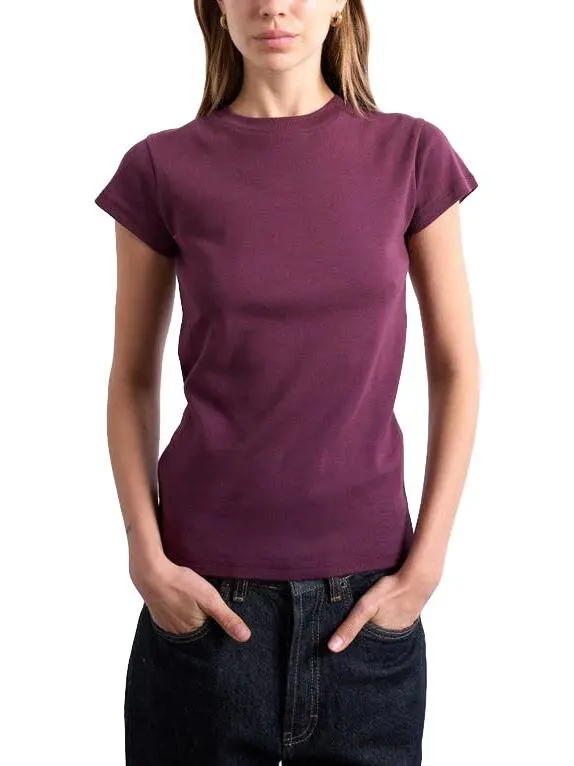 Topshop Cotton T-shirt - Burgundy
