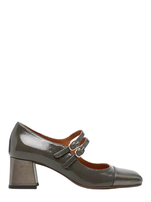 Chie Mihara Buckle-strap Heeled Pumps - Grey
