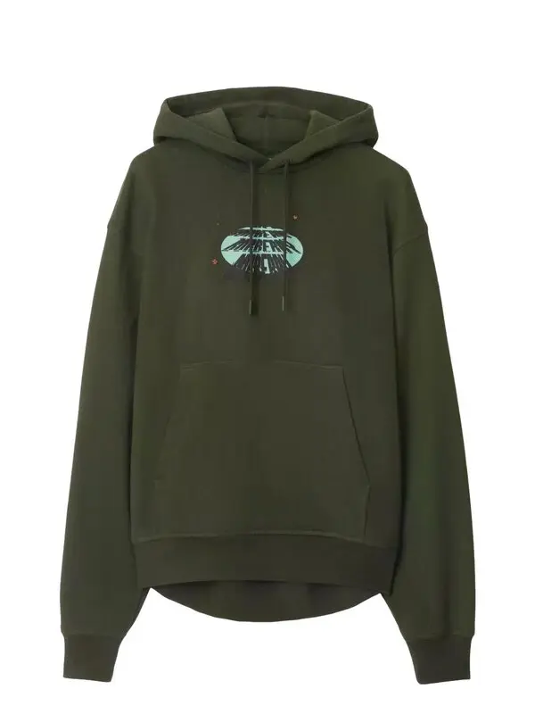 Burberry Graphic Print Hoodie - Green