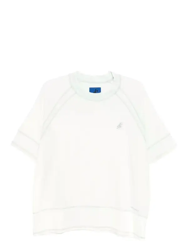 Asics Slogan-embroidered T-shirt - White