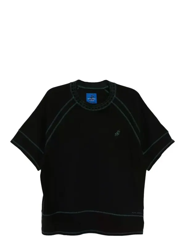 Asics Slogan Embroidered T-shirt - Black