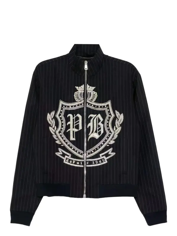 Balmain Crystal-embellished Jacket - Blue