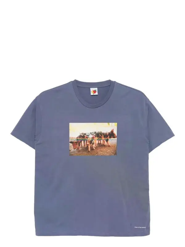 SKY HIGH FARM WORKWEAR Cotton T-shirt - Blue