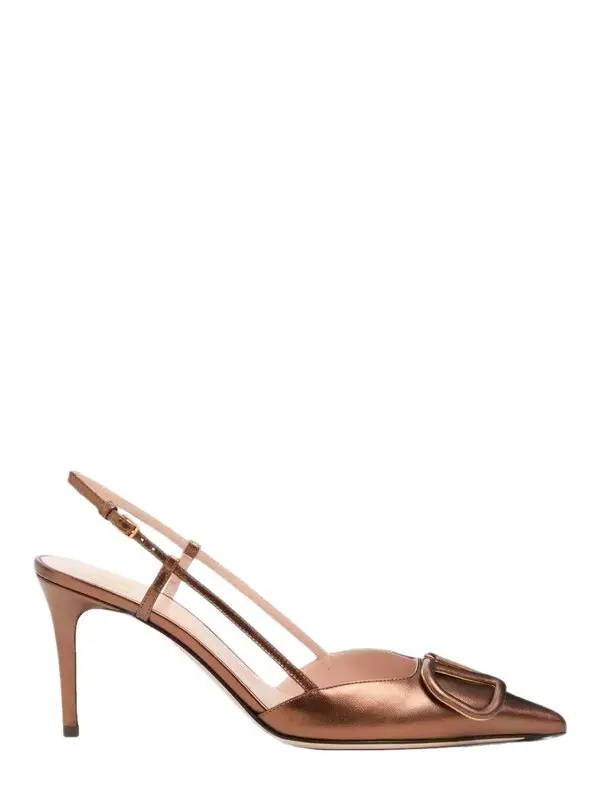 Valentino Garavani Vlogo Signature Slingback Pumps 80mm - Brown