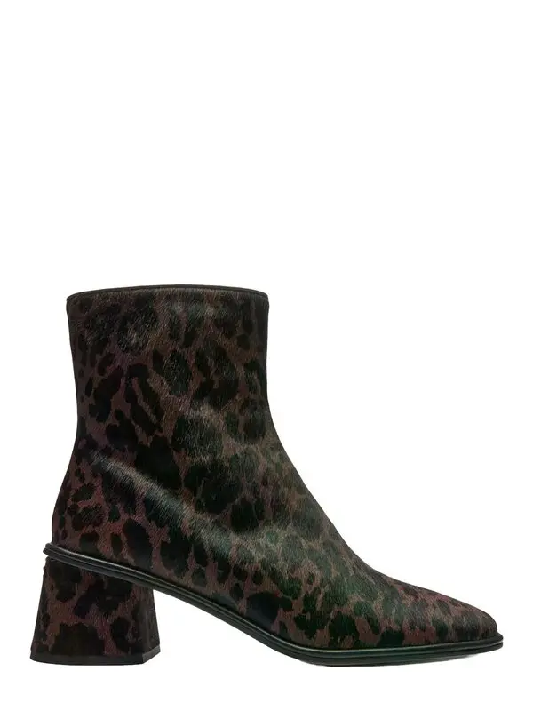 COACH Leopard-print Ankle Boots - Brown