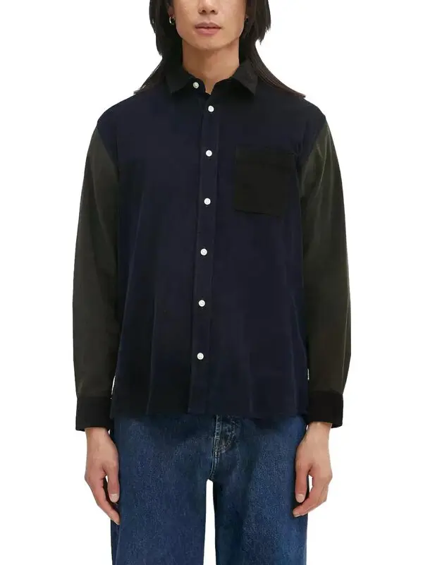 Barbour Colourblock Chest-pocket Shirt - Blue