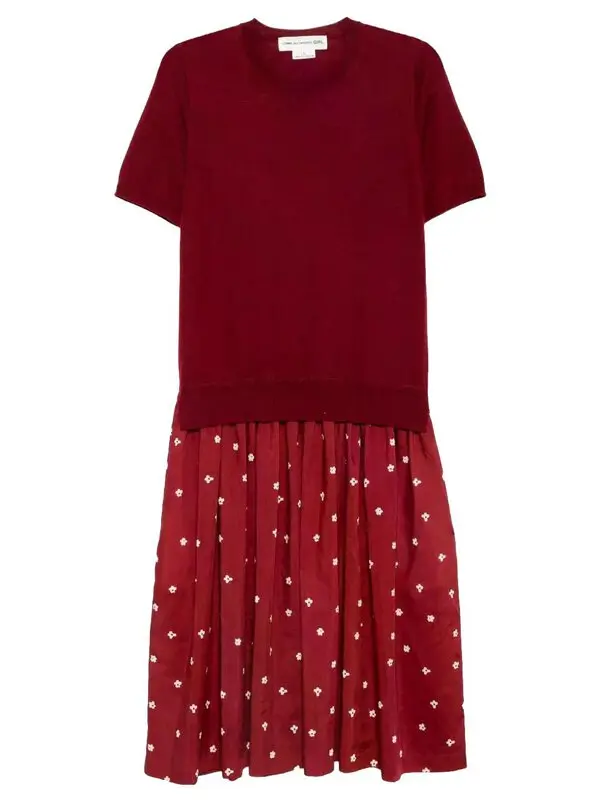 Comme Des Garçons Printed Dress - Red