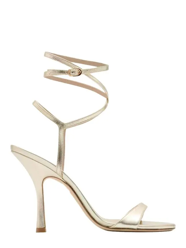 STUART WEITZMAN 100mm Nudist Heeled Sandals - Gold