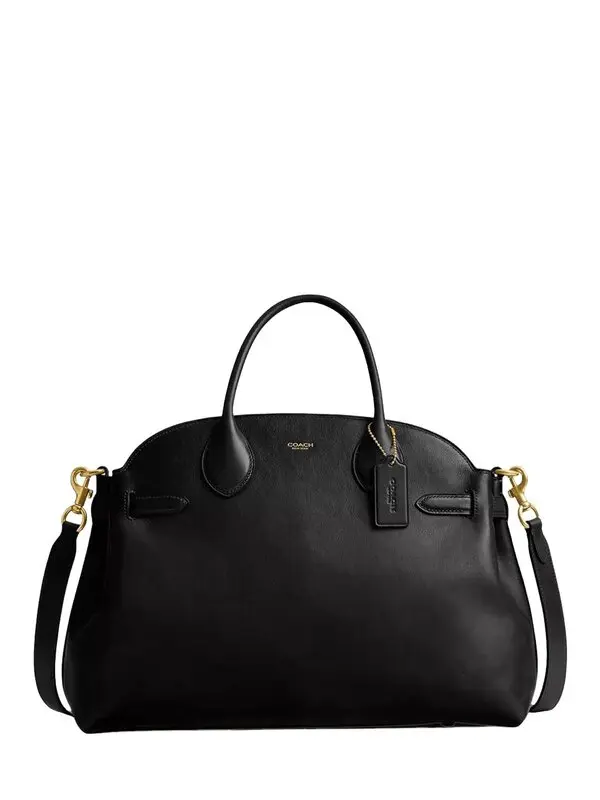 COACH Empire Leather Carryall Tote Bag - Black
