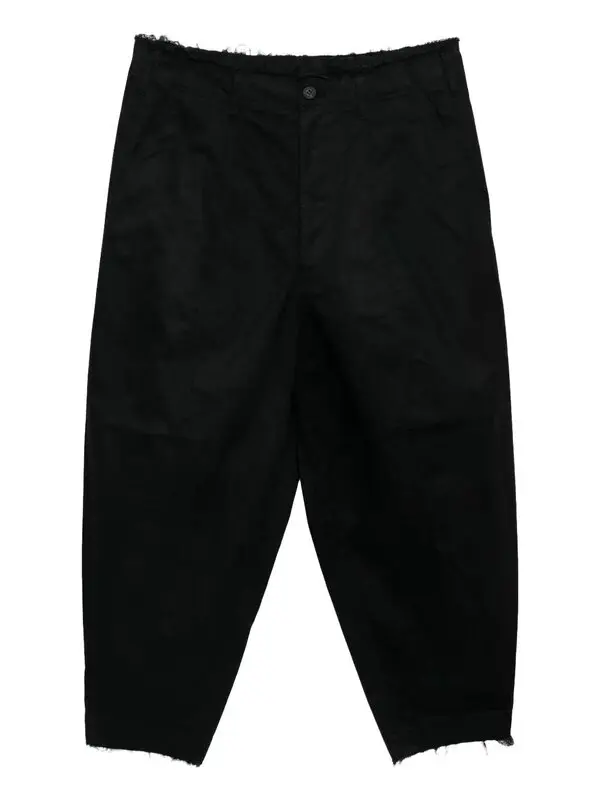 Comme Des Garçons Cotton Tapered Trousers - Black