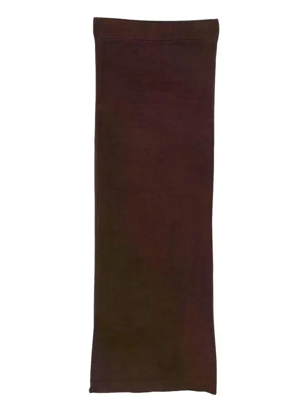 ENTIRE STUDIOS Ribbed Knit Midi Skirt - Brown
